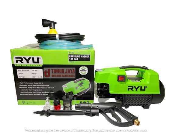 RYU RPW 100 Steam Jet Cleaner RYU Mesin Cuci Mobil Motor 400 Watt Stea ...
