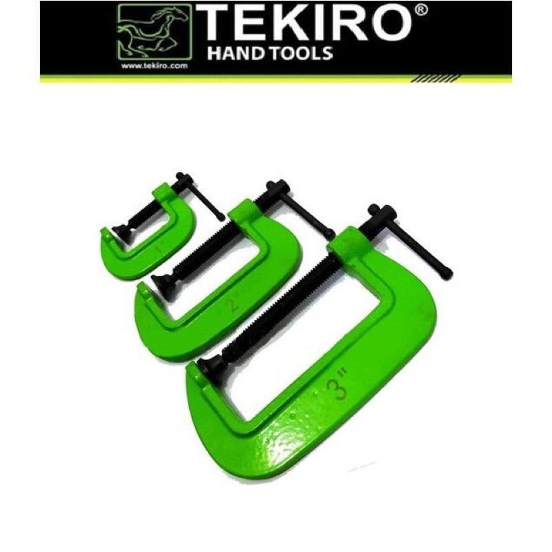 TEKIRO HEAVY DUTY Klem Clamp Penjepit Catok C set 3 Pieces – Timur Jaya