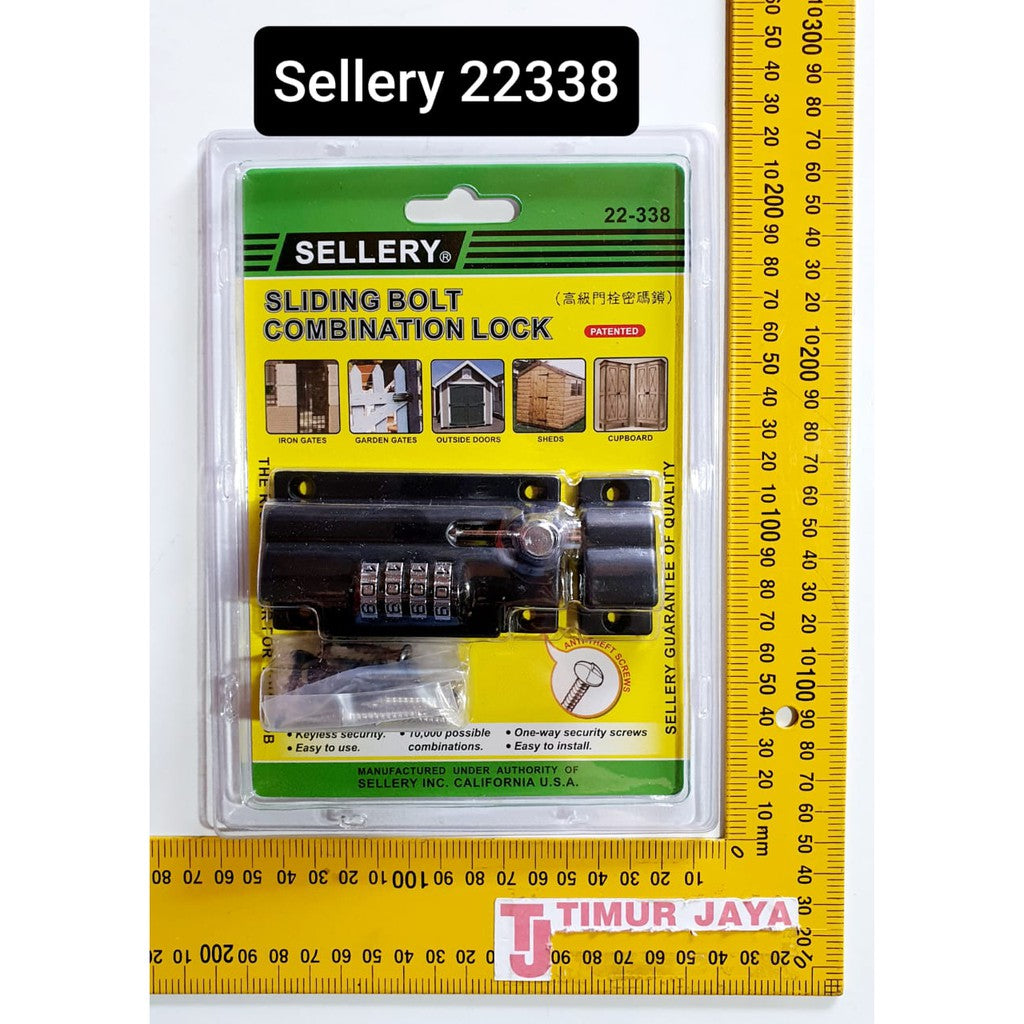 Selot / grendel pintu dengan combination lock Sellery – Timur Jaya