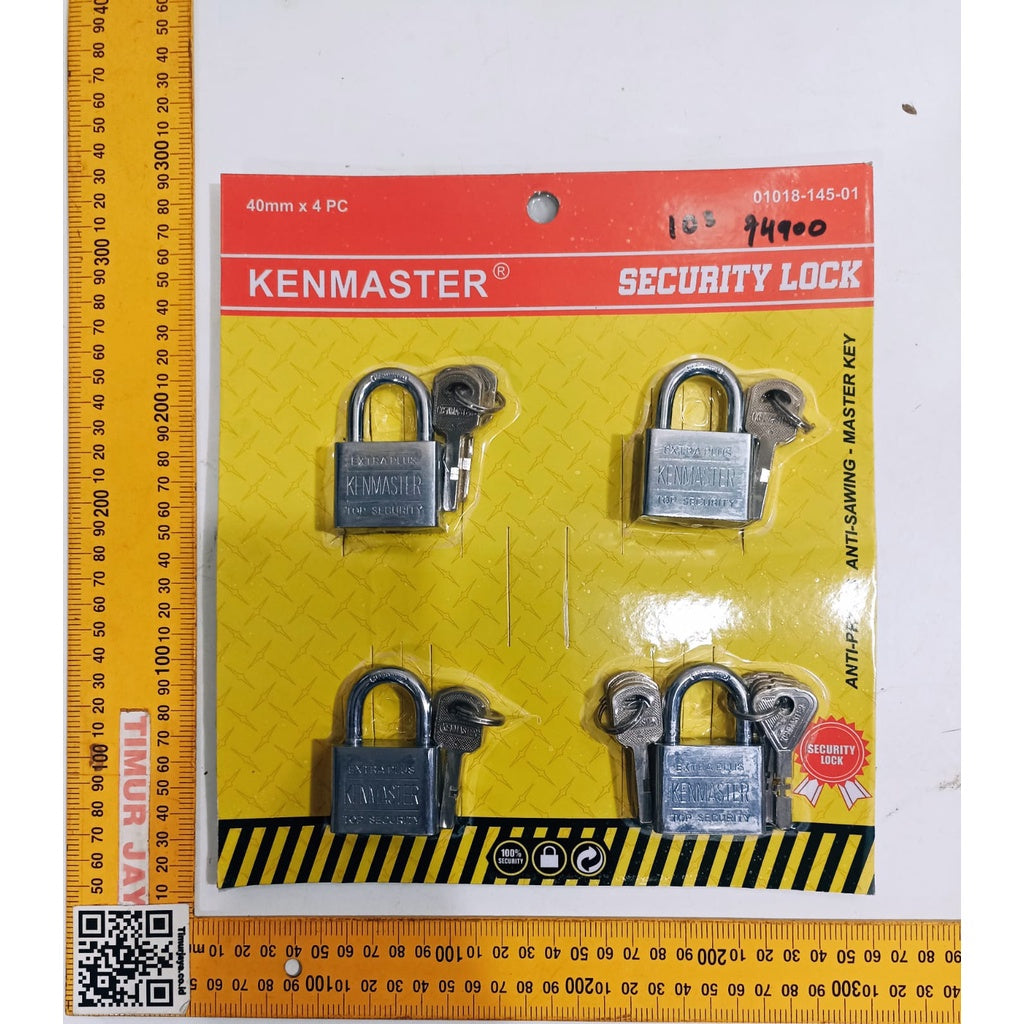 KENMASTER GEMBOK isi 4 Pcs Kunci Pendek Master Key Set – Timur Jaya