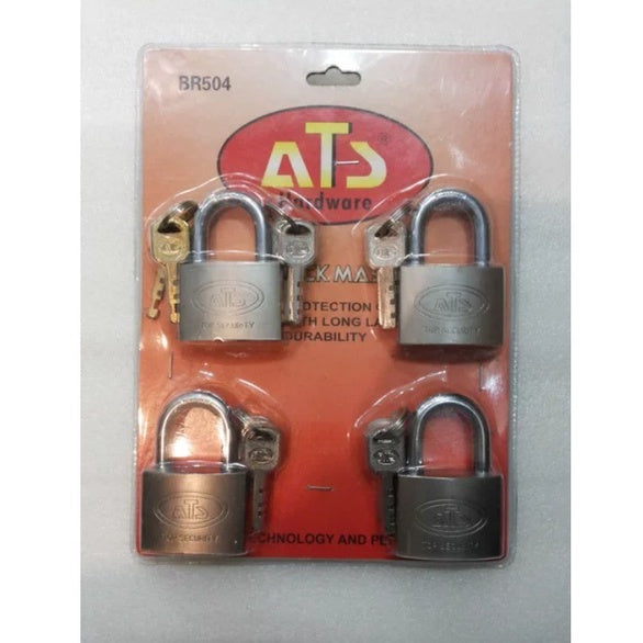 ATS Gembok SET Isi 4 pcs 50 mm Gembok Pagar toko Master key set rumah ...