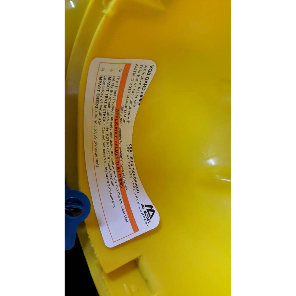 Topi Helm Proyek VGS Kilap Kuning Putih Biru Orange – Timur Jaya