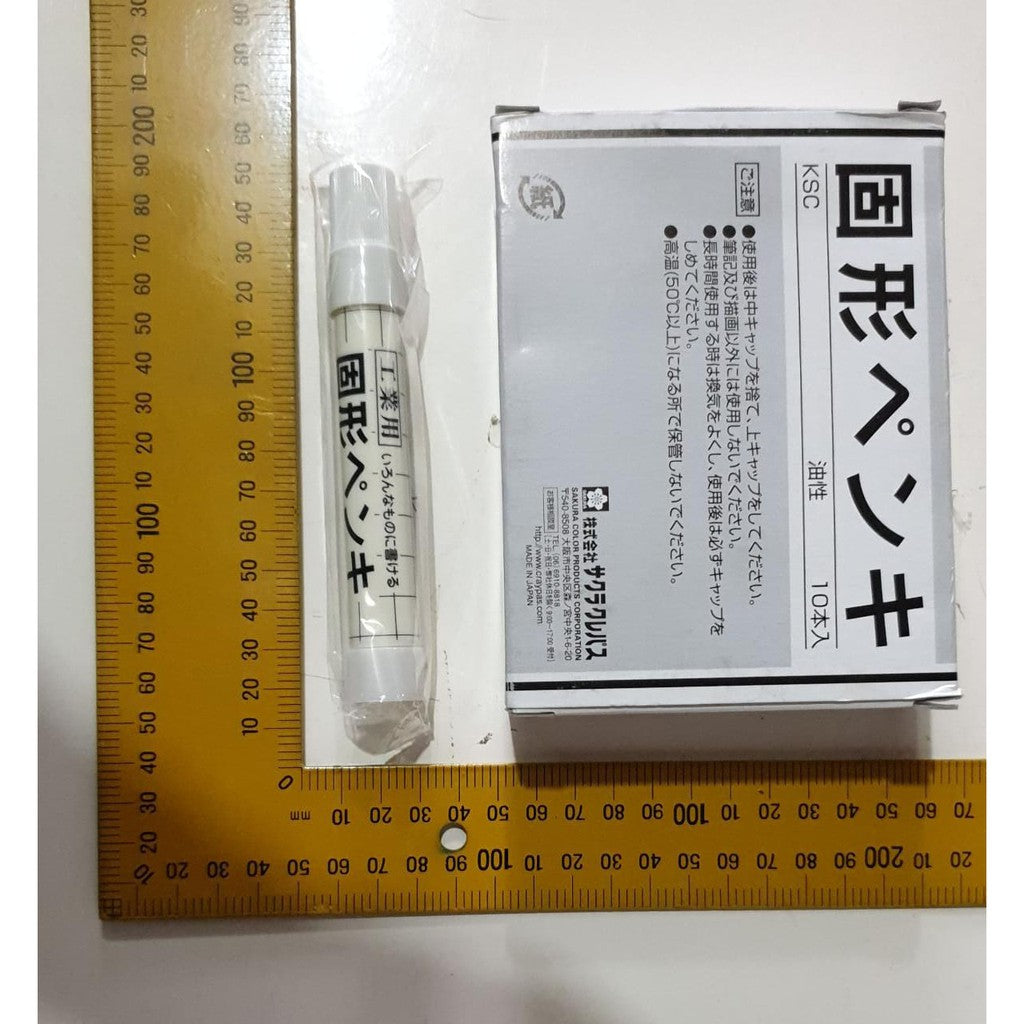 SPIDOL SAKURA SOLID STEEL MARKER PENANDA BESI PERMANEN JAPAN PUTIH ...