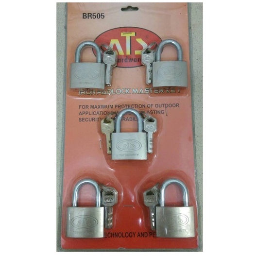 ATS Gembok SET Isi 5 pcs 50 mm Gembok Pagar toko Master key set rumah ...