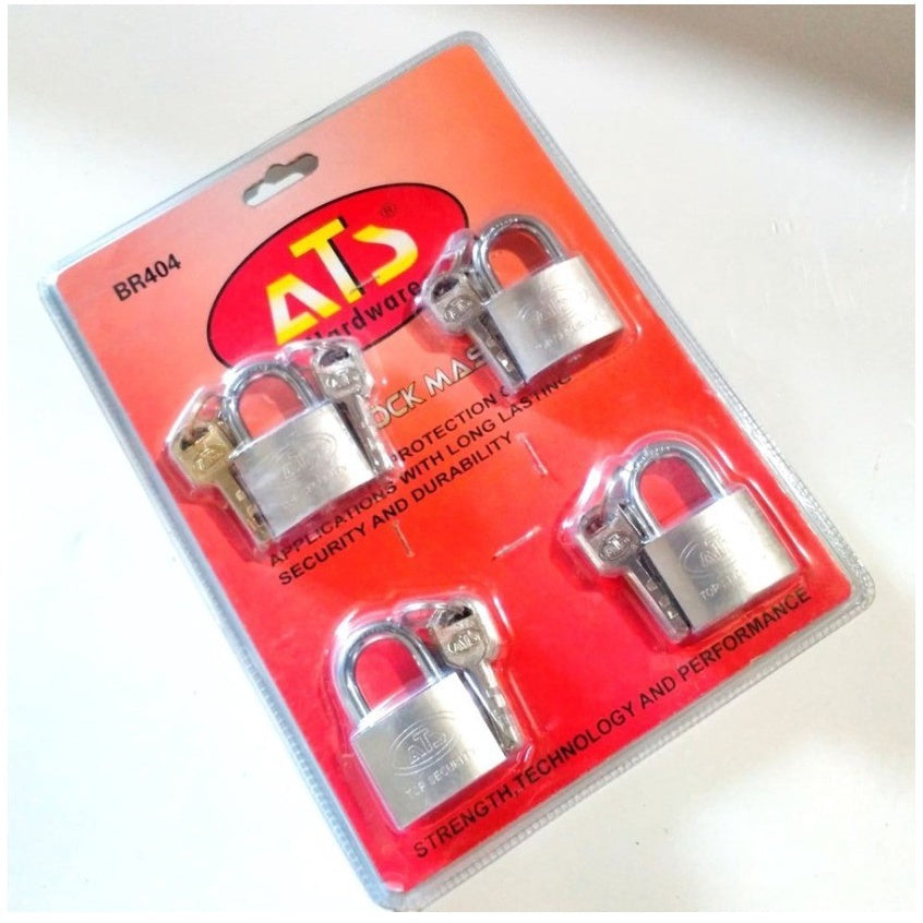 ATS Gembok SET Isi 4 pcs 40 mm Gembok Pagar toko Master key set rumah ...