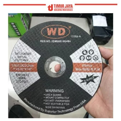 WD Batu 7 Inch POTONG BESI Cut Off Mata Cutting Wheel – Timur Jaya