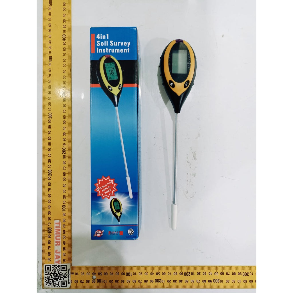 SOIL ANALYZER tester 4 in 1 Moisture Meter PH Sunlight Alat Ukur Suhu ...